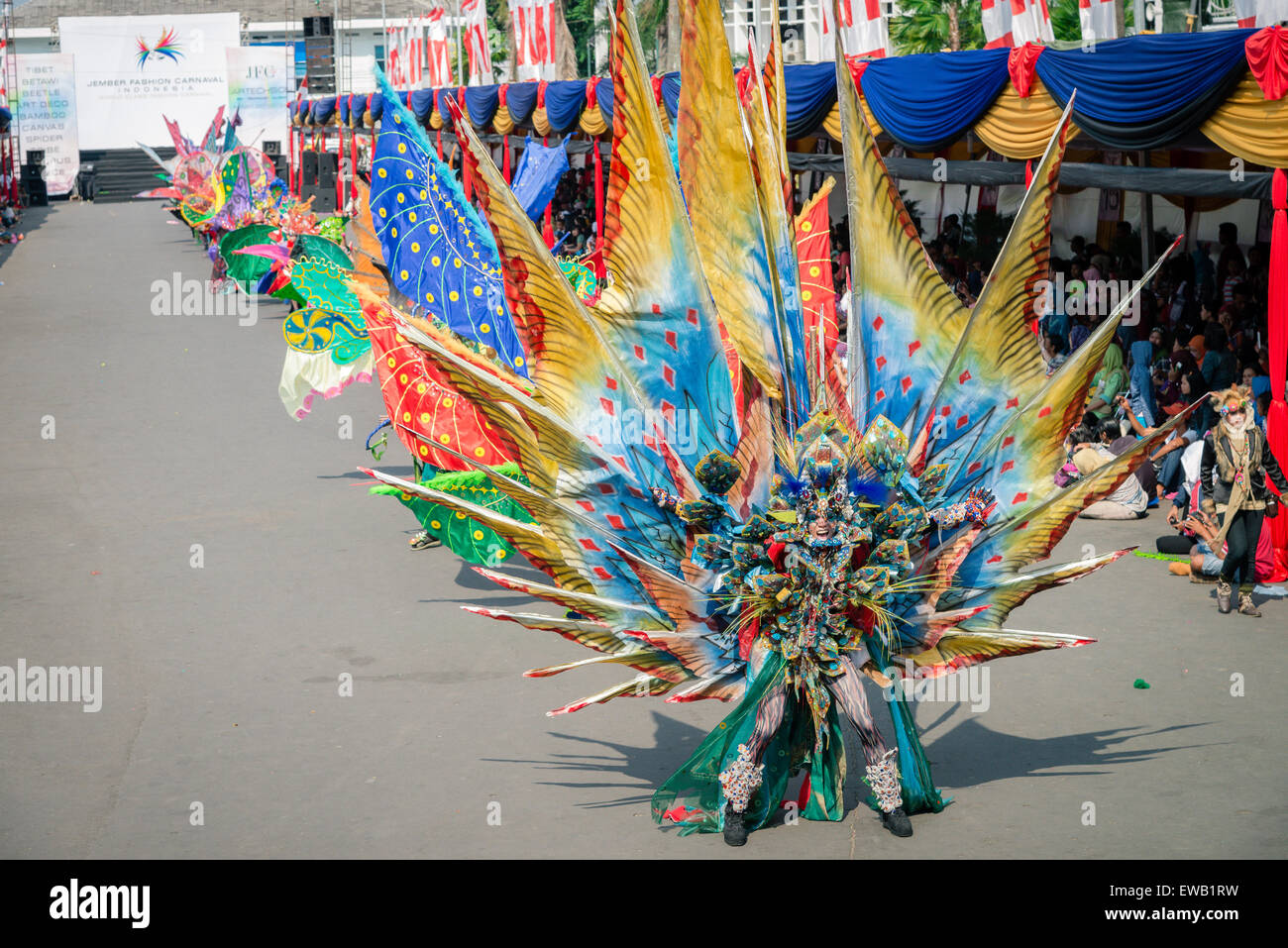 The colouful Jember Fashion Carnival in Jember Indonesia Stock Photo ...