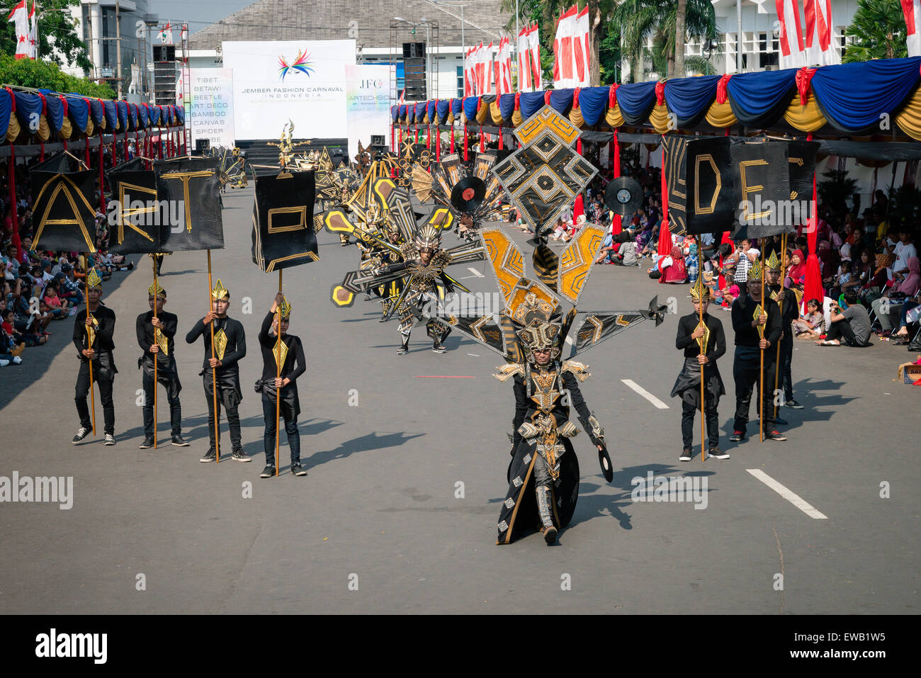 The colouful Jember Fashion Carnival in Jember Indonesia Stock Photo ...