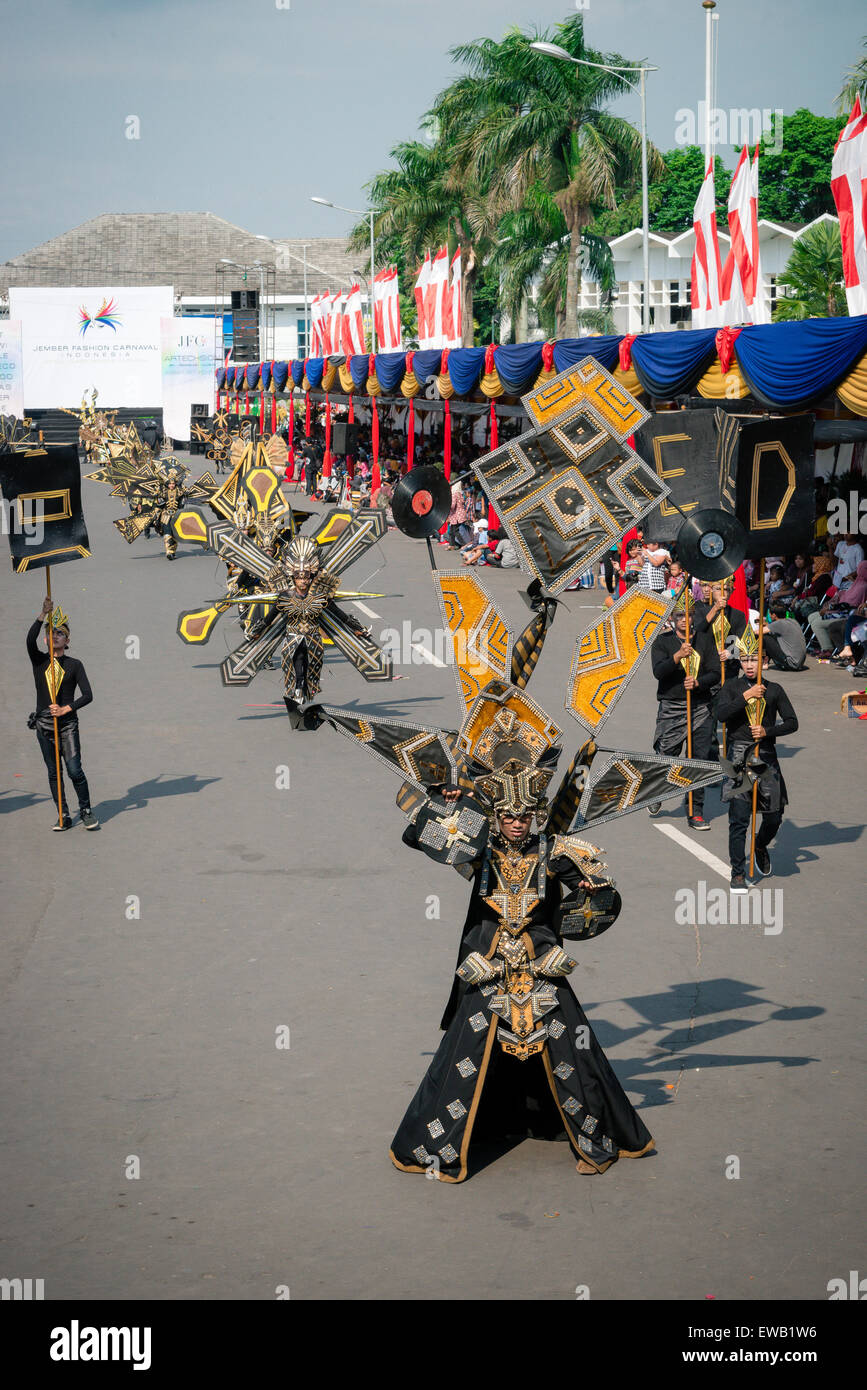 The colouful Jember Fashion Carnival in Jember Indonesia Stock Photo ...