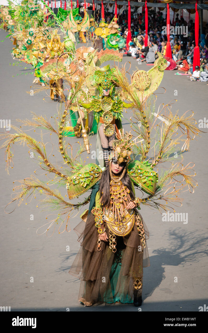 The colouful Jember Fashion Carnival in Jember Indonesia Stock Photo ...