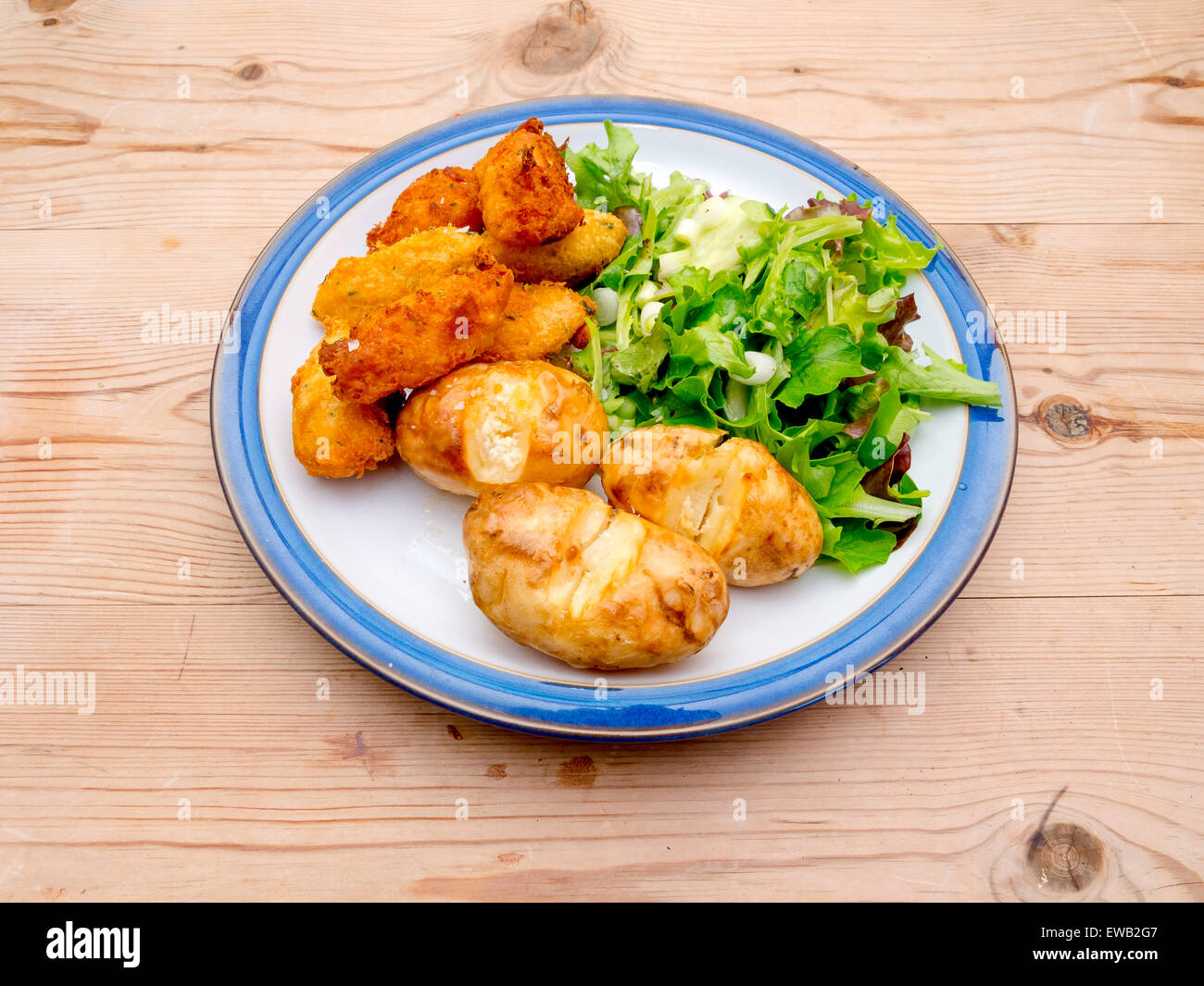 Cod Croquettes classic Brazilian or Portuguese dish served with salad ...