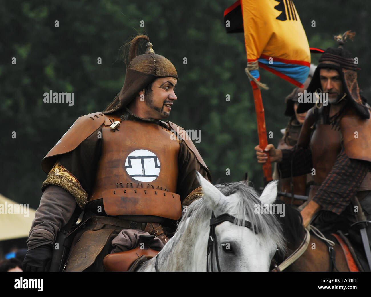 RUSSIA, MOLODI VILLAGE - JULY 27: Unidentified people ride the horses ...