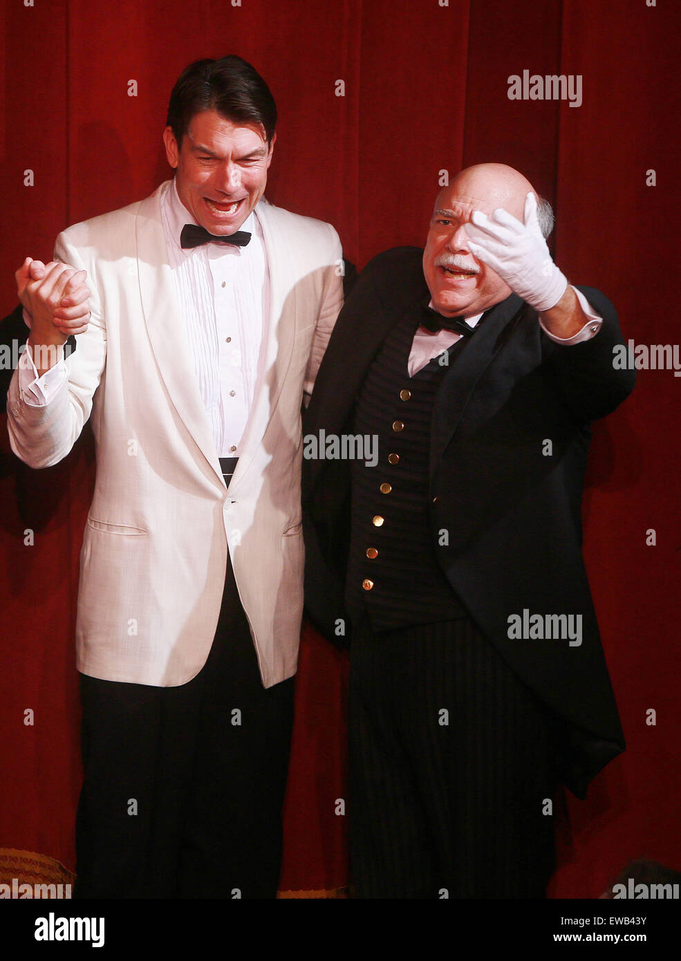 Opening night curtain call for Living On Love at the Longacre Theatre ...