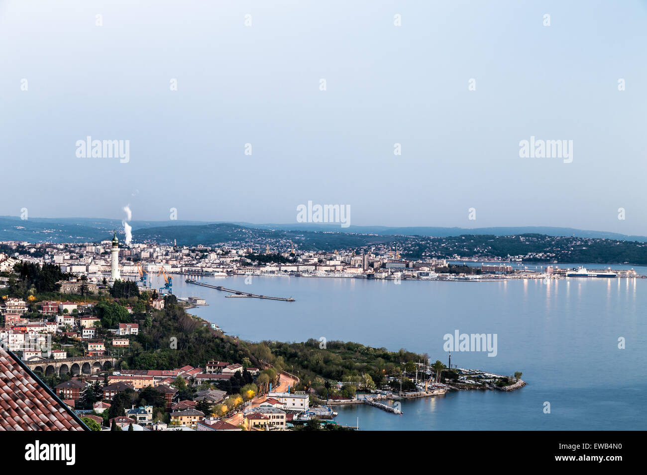 evening in the bay of Trieste Stock Photo - Alamy
