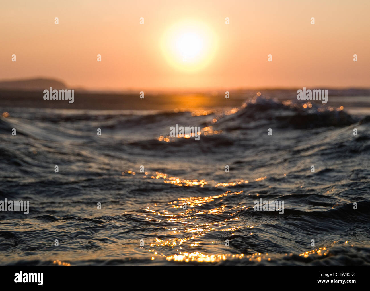 Sea and sun in an abstract landscape Stock Photo - Alamy
