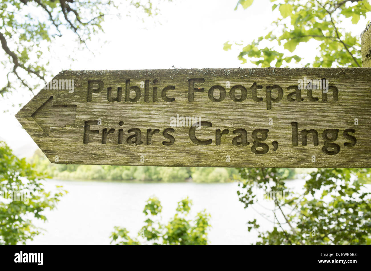 Friars crag sign hi-res stock photography and images - Alamy