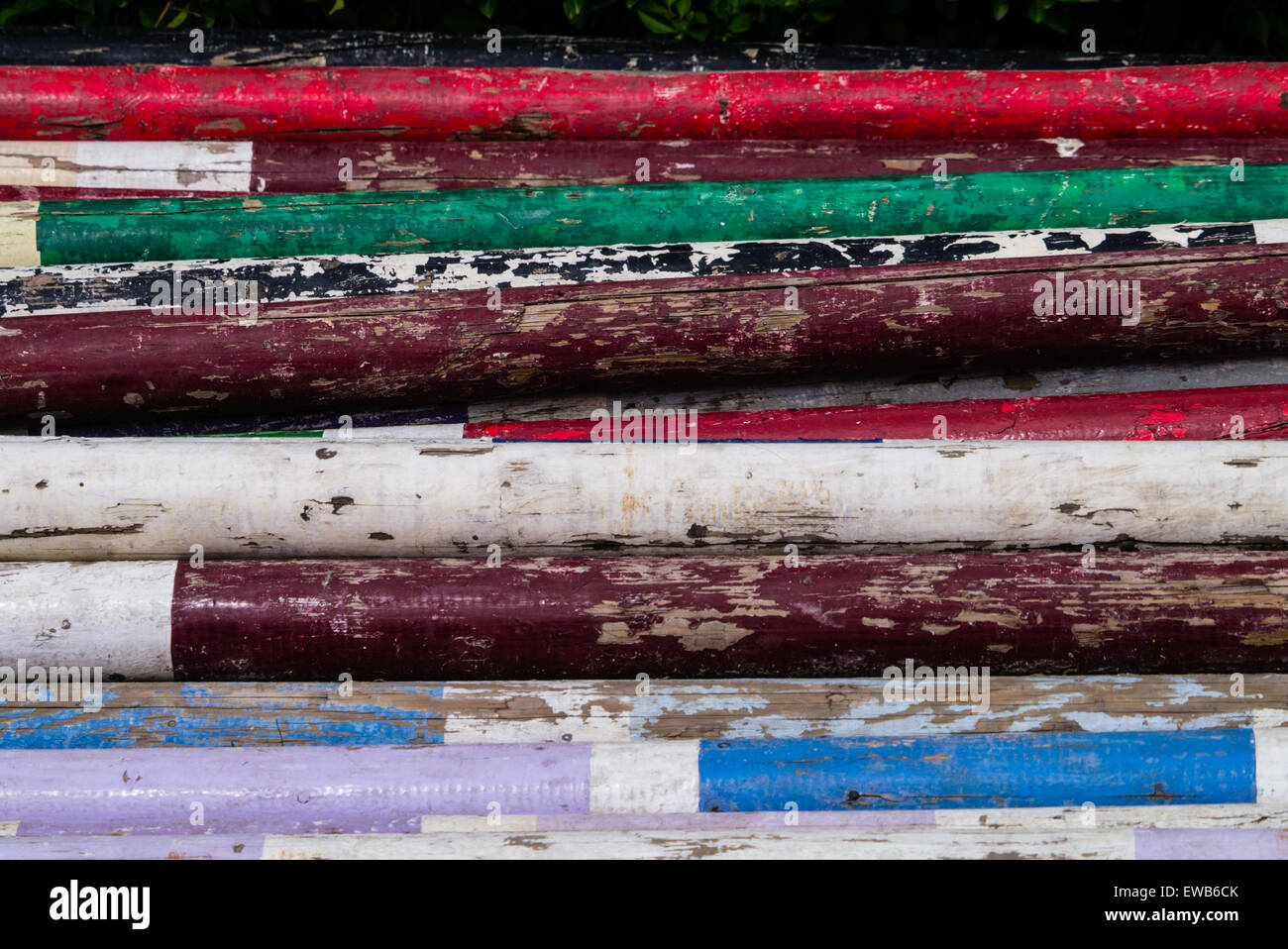 White and green striped poles hi-res stock photography and images - Alamy