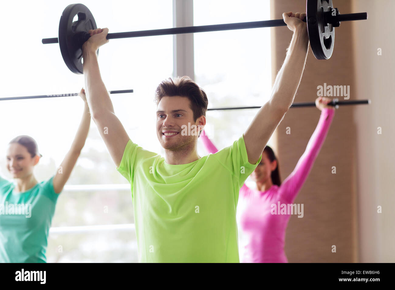 Fitness group barbell in hi-res stock photography and images - Alamy