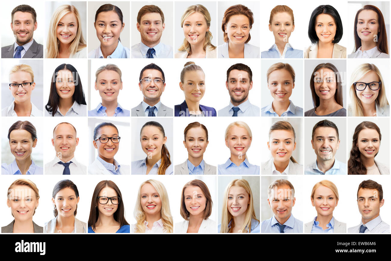 Collage diverse faces group people hi-res stock photography and images ...