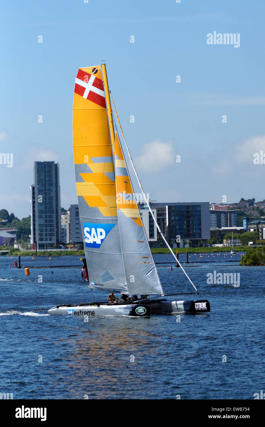 Sap Extreme Sailing Team Denmark Extreme Sailing event, Cardiff Bay ...