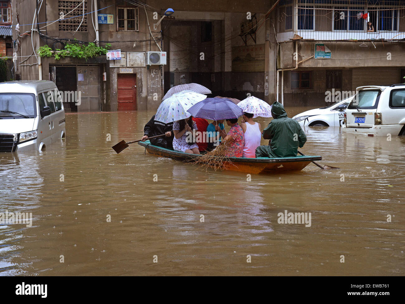 Nanchang, China's Jiangxi Province. 22nd June, 2015. Residents are ...