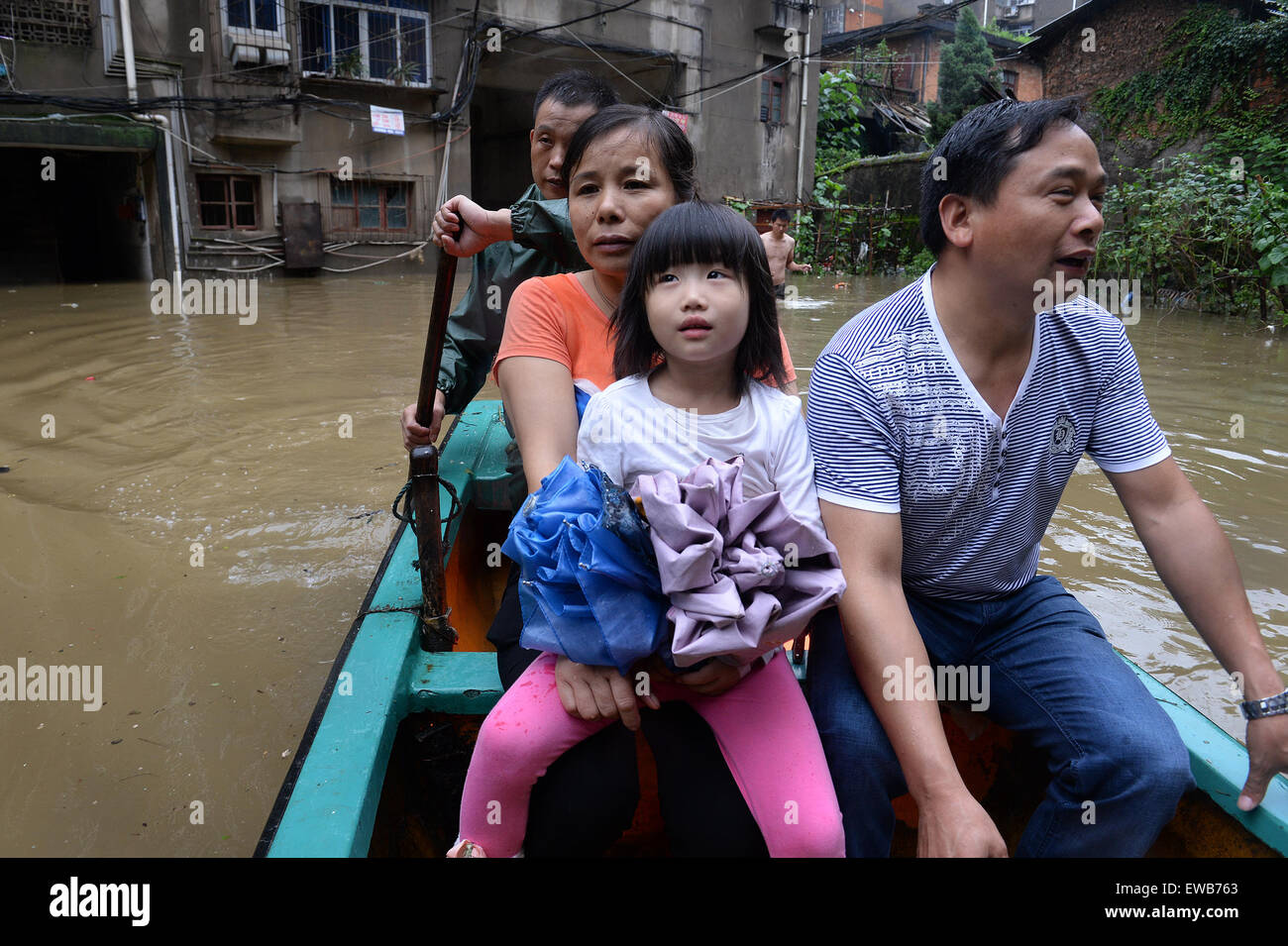 Nanchang, China's Jiangxi Province. 22nd June, 2015. Residents are ...