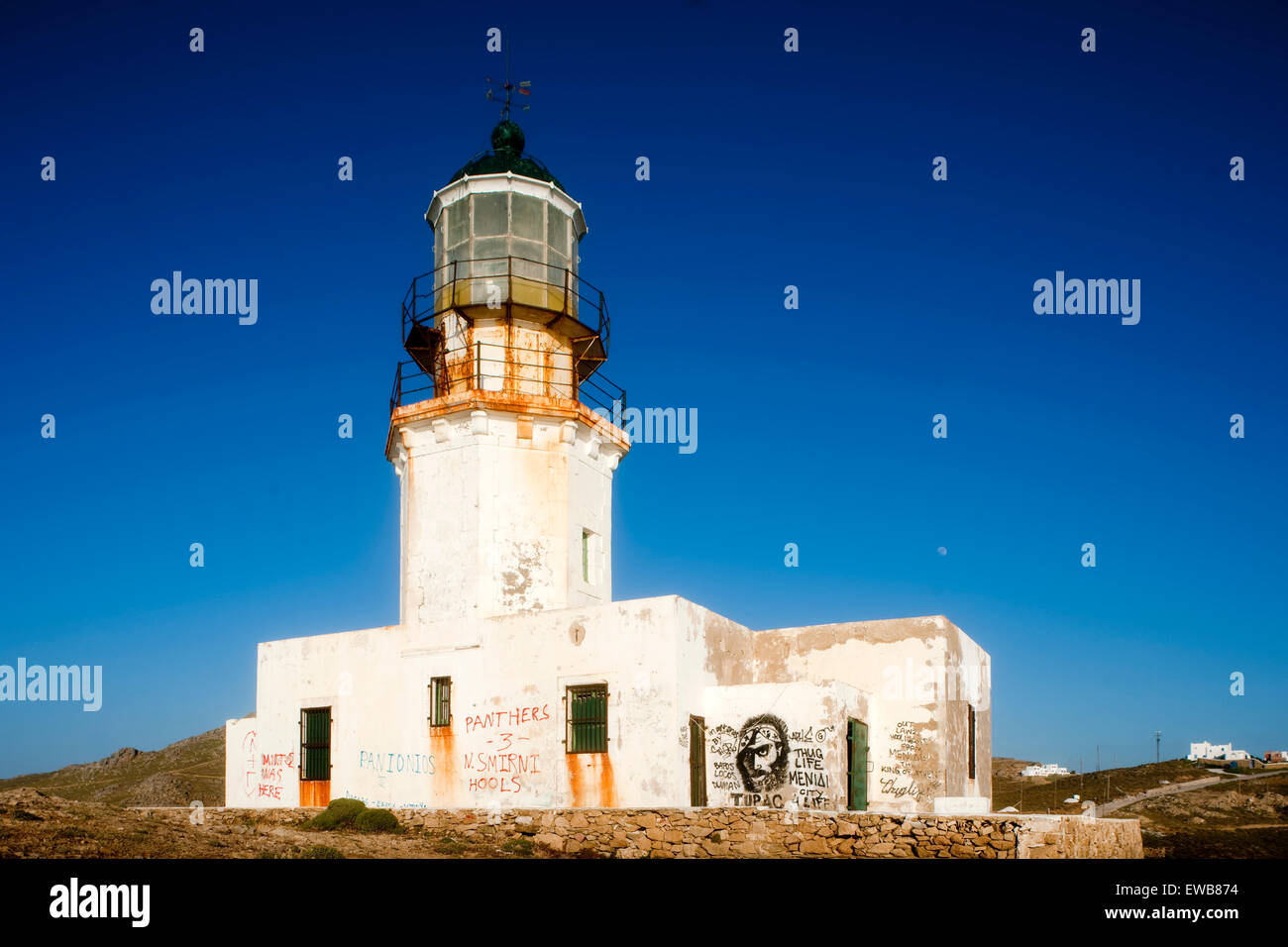 Armenistis lighthouse mykonos hi-res stock photography and images - Alamy
