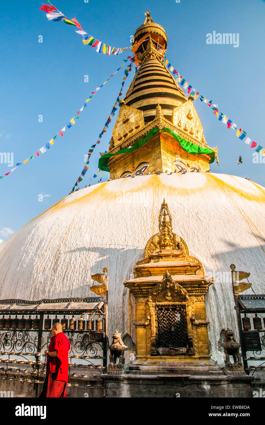 Kathmandu Nepal, Monkey's Temple or Swayambhunath Stock Photo - Alamy