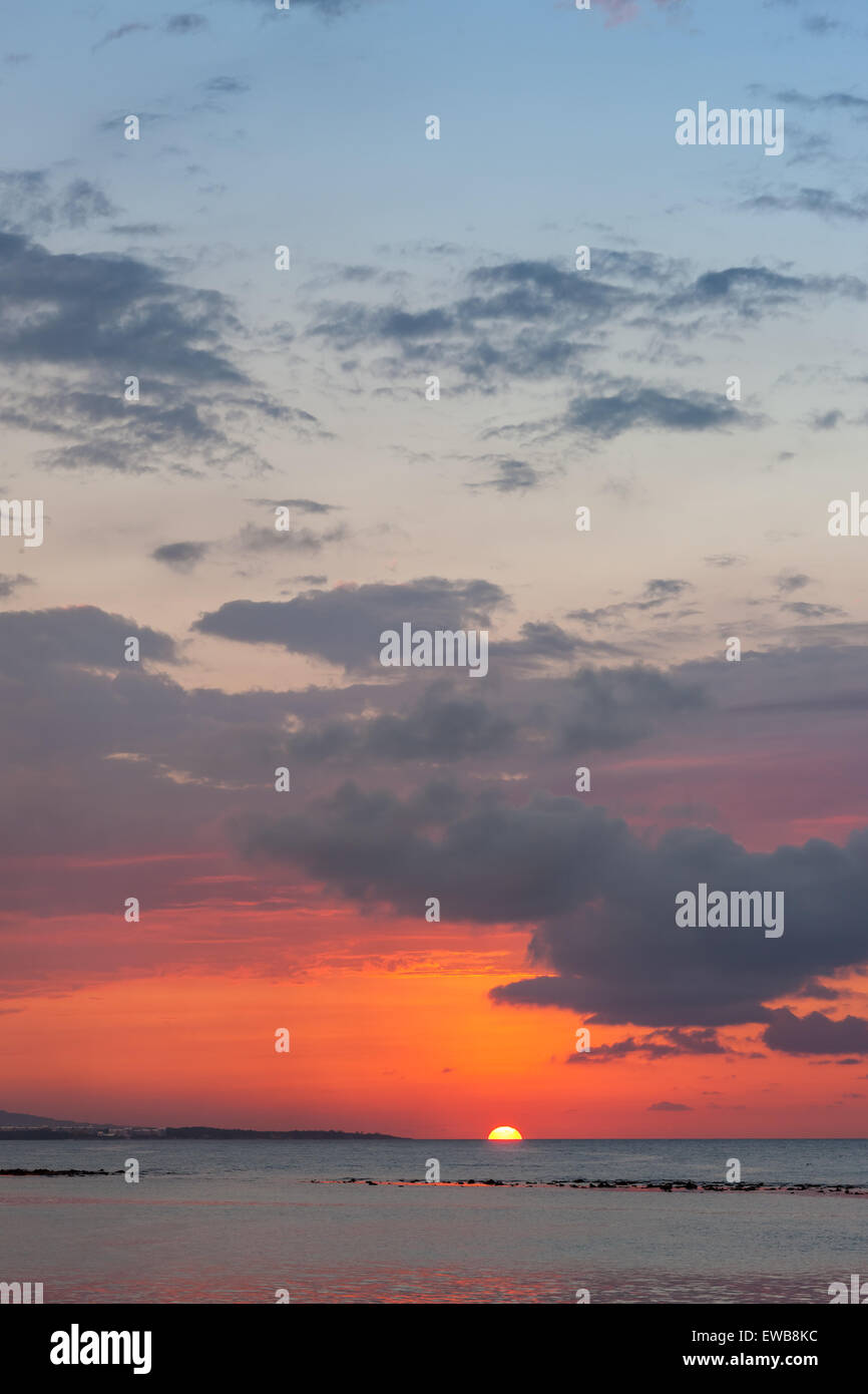 beautiful sunset at the beach Stock Photo - Alamy