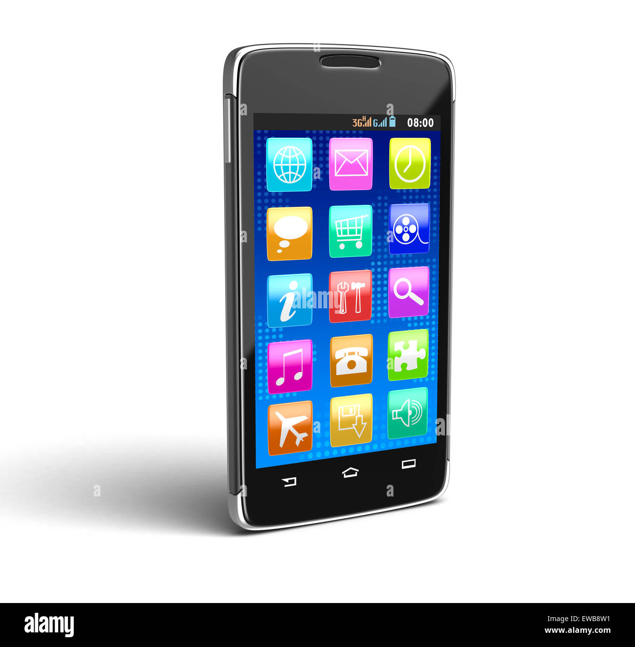 Touchscreen smartphone (clipping path included Stock Photo - Alamy