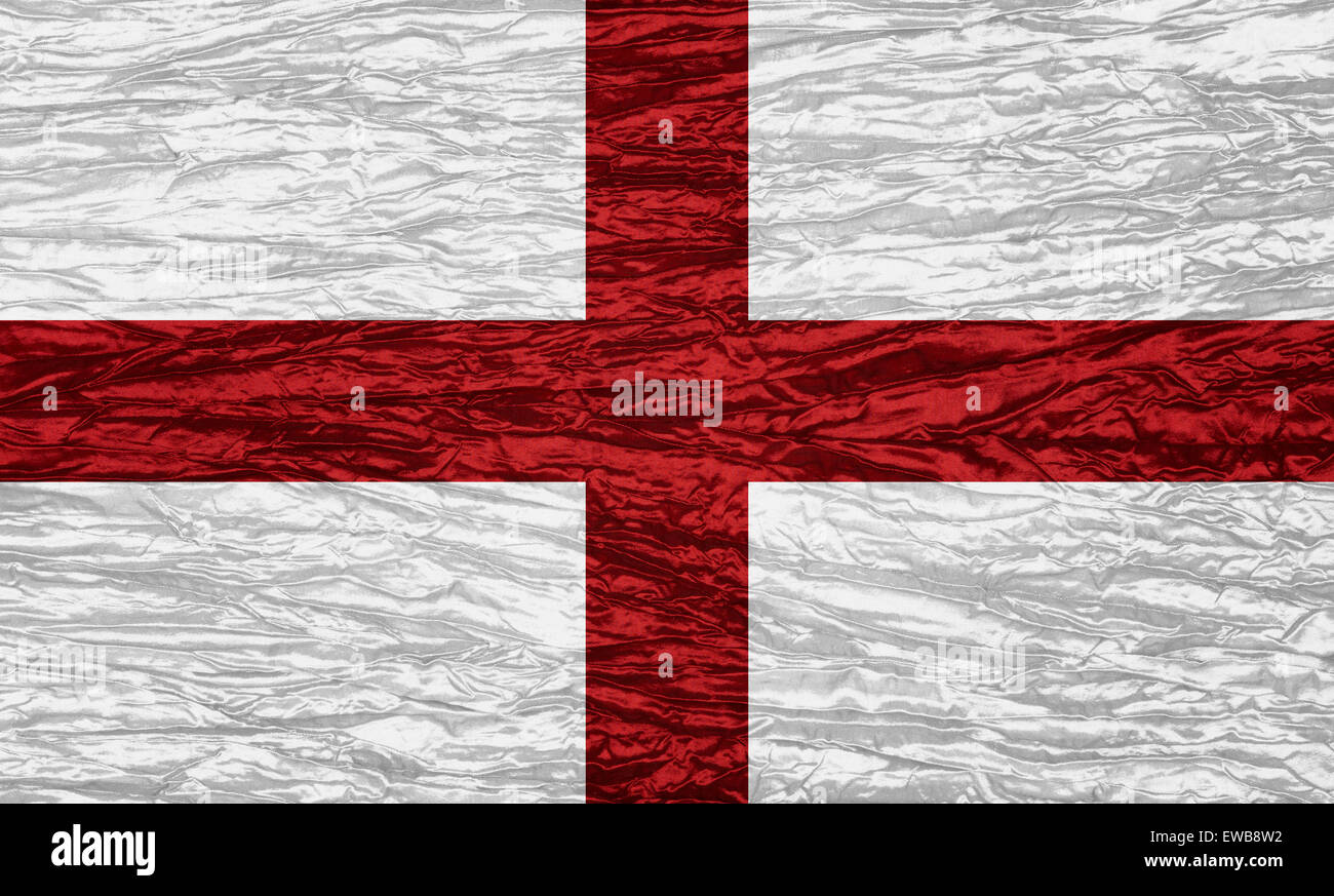 England flag of or English banner on canvas texture Stock Photo - Alamy