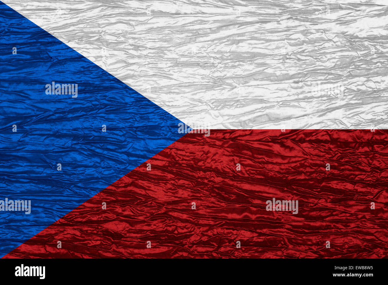 Czech Republic flag of or banner on canvas texture Stock Photo - Alamy