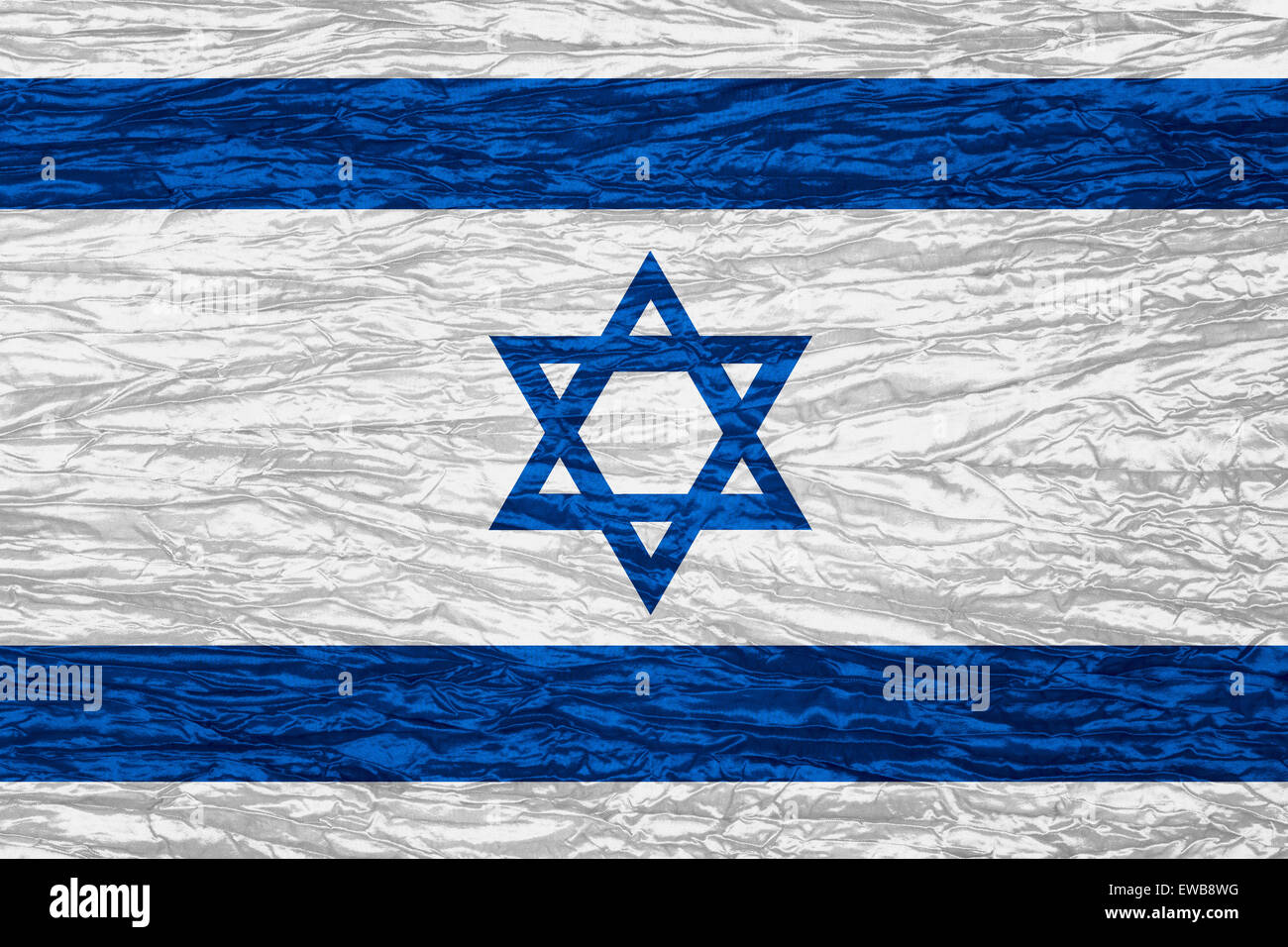 flag of Israel or Israeli banner on canvas texture Stock Photo - Alamy