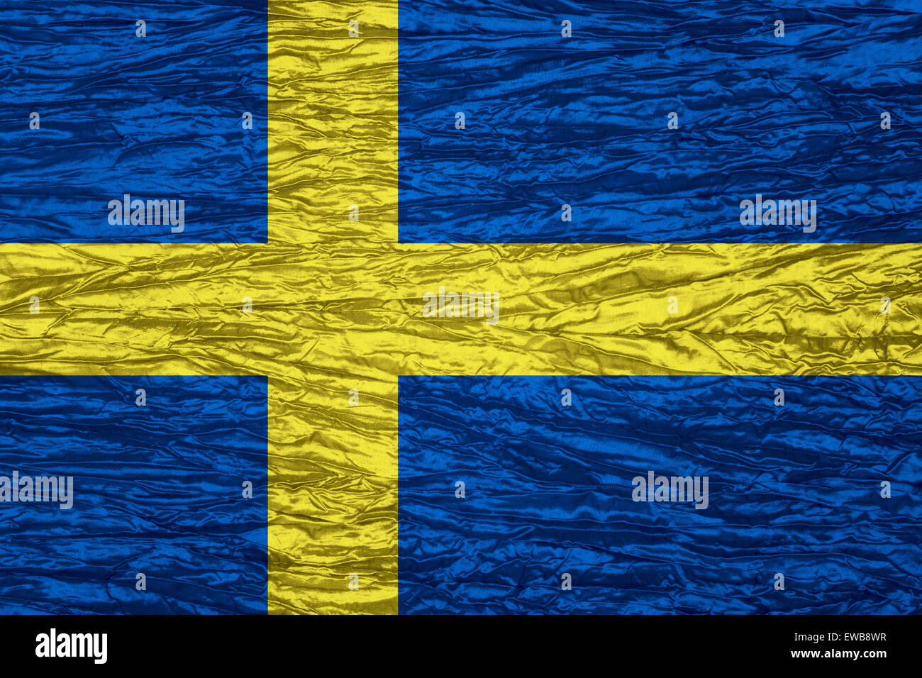 flag of Sweden or Swedish banner on canvas texture Stock Photo - Alamy