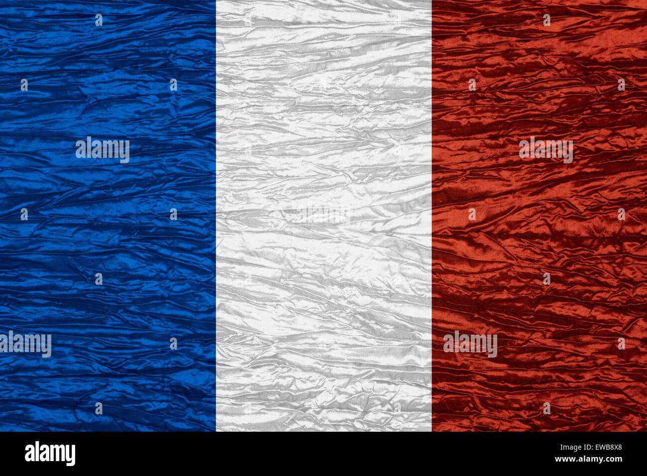 flag of France or French banner on canvas texture Stock Photo - Alamy
