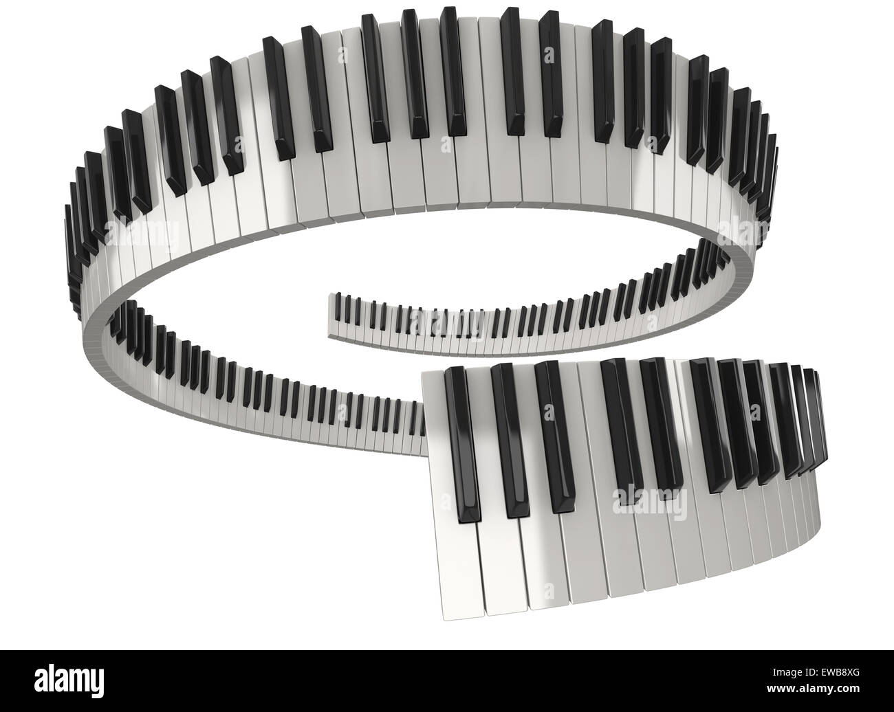 Piano keys (clipping path included Stock Photo - Alamy