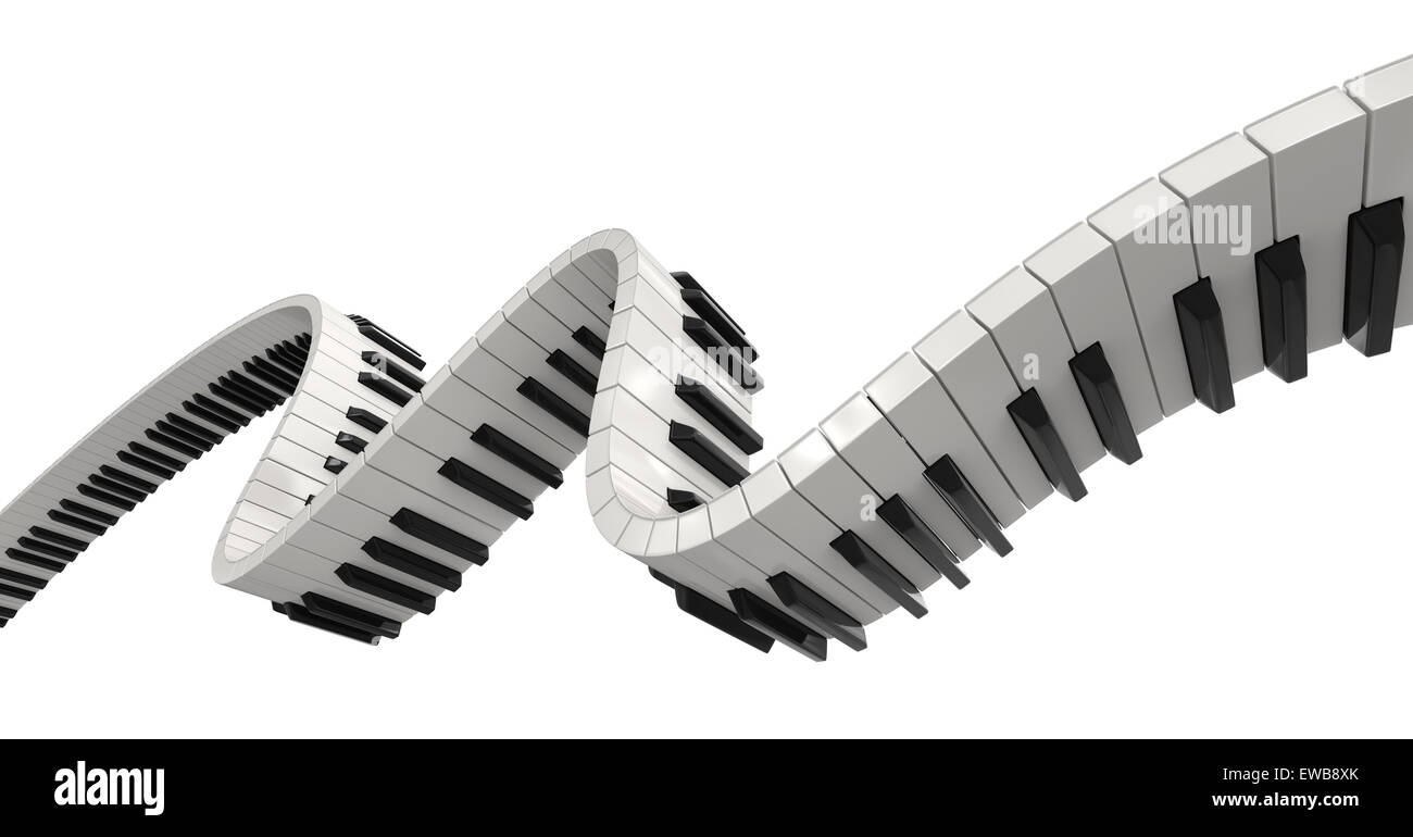 Piano keys (clipping path included Stock Photo - Alamy