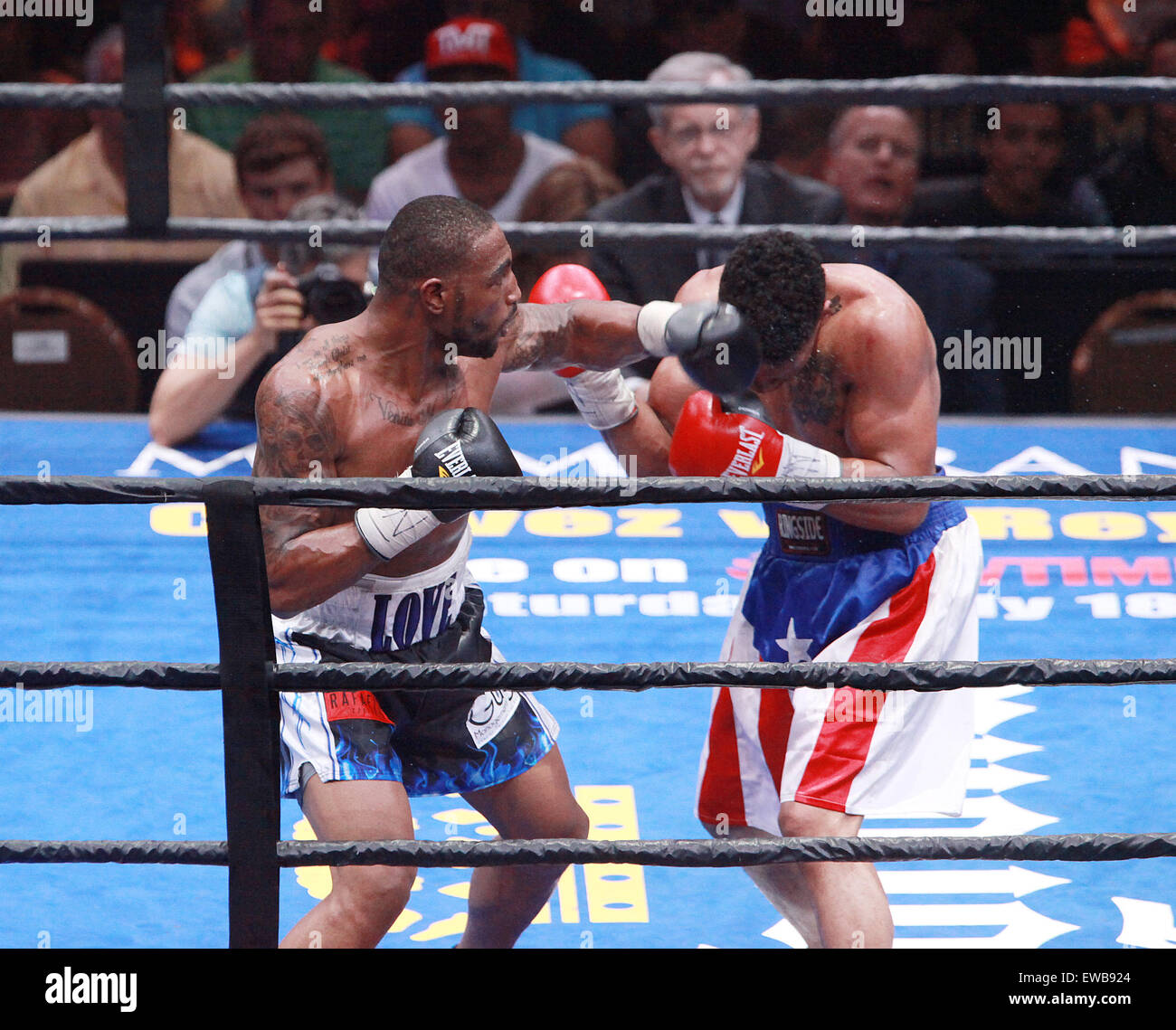 Las Vegas, Nevada, USA. 22nd June, 2015. Boxers J'Leon Love and Jason ...