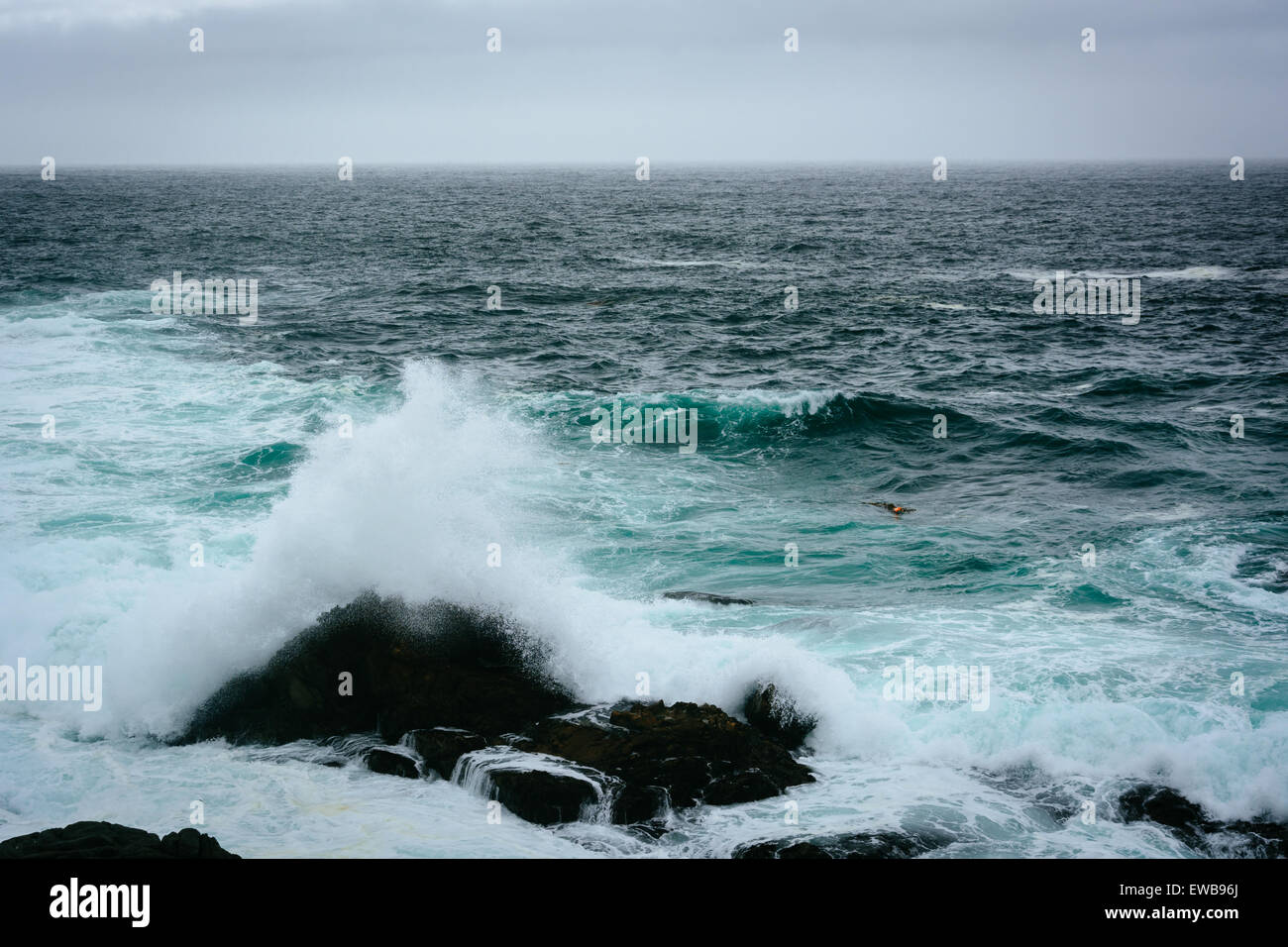 Waves and rocks in the Pacific Ocean, seen at Garrapata State Park ...