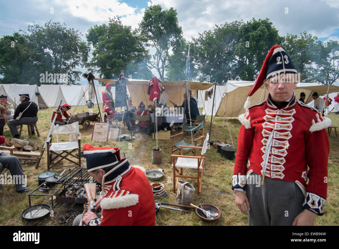 Spectacular reenactment of the Battle of Waterloo on the original ...