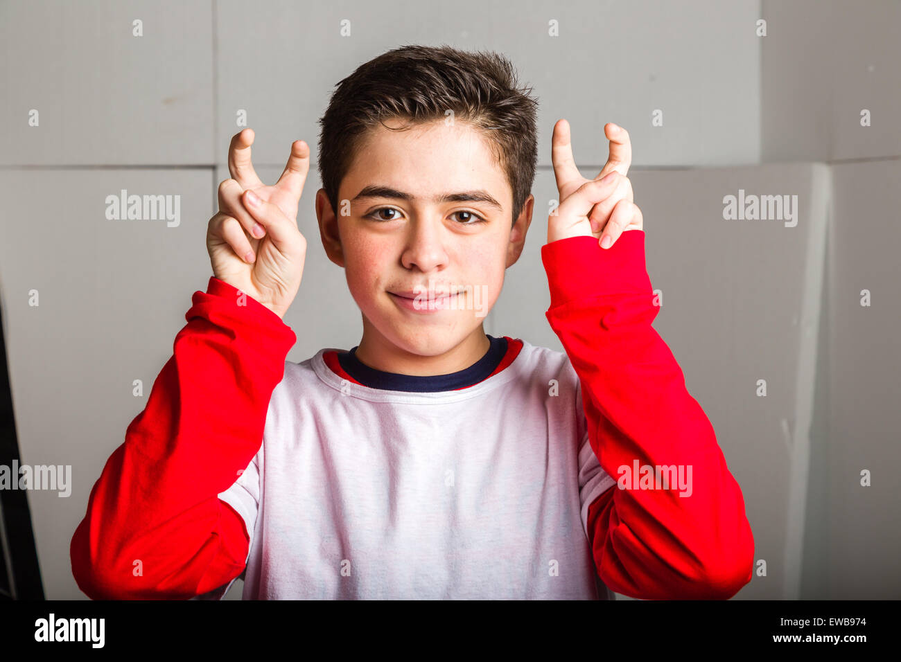 Middle finger kid hi-res stock photography and images - Alamy