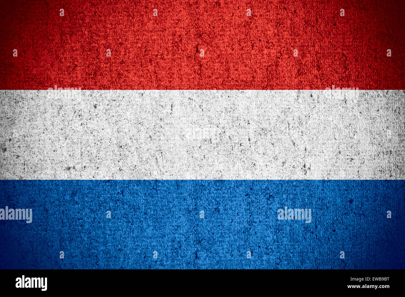 flag of Holland or Dutch banner on rough pattern texture, the ...