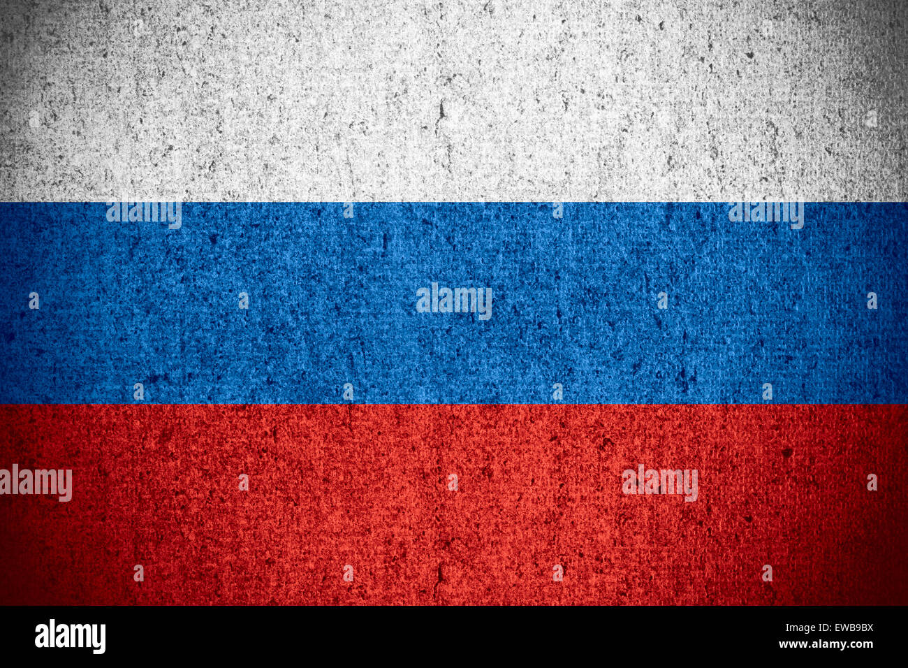 flag of Russia Federation or Russian banner on rough pattern texture ...