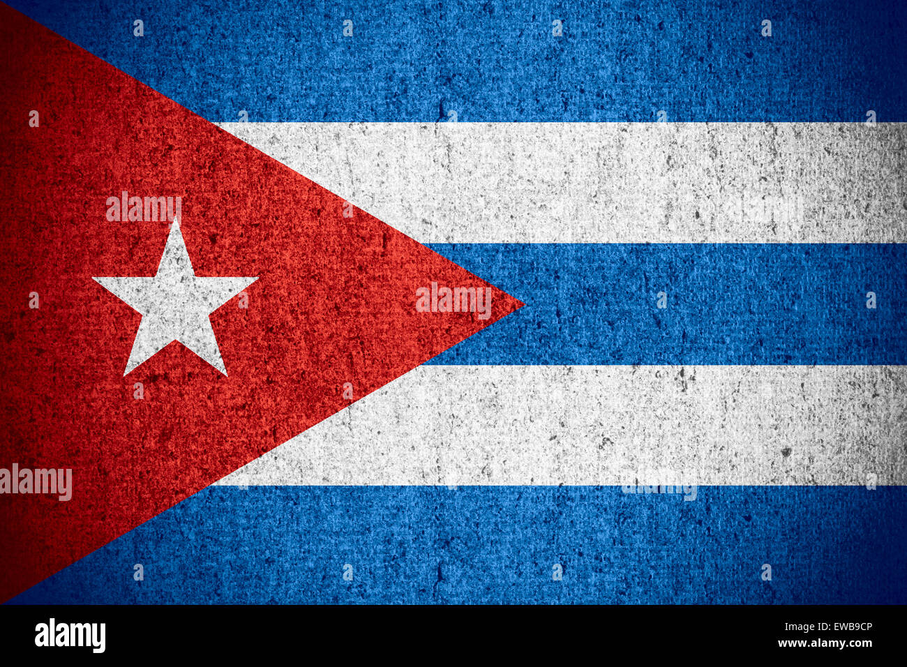 flag of Cuba or Cuban banner on rough pattern texture Stock Photo - Alamy