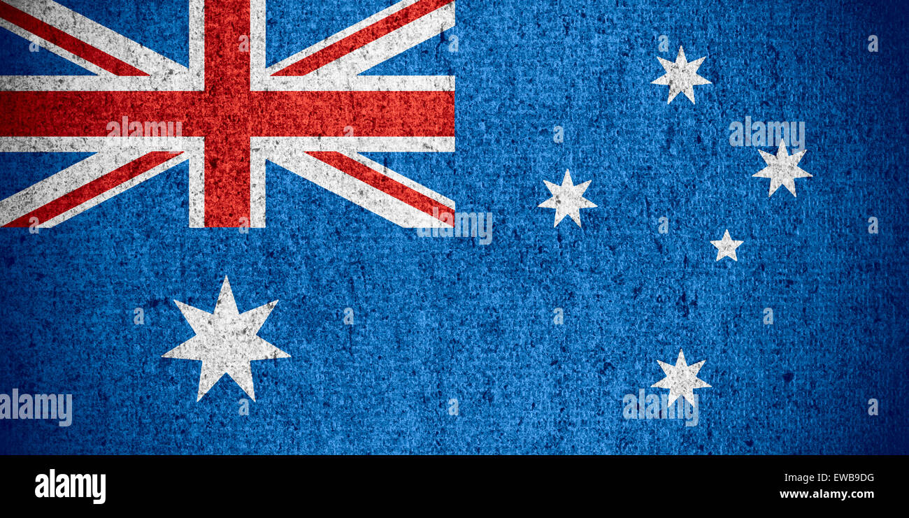 flag of Australia or Australian banner on rough pattern texture Stock ...