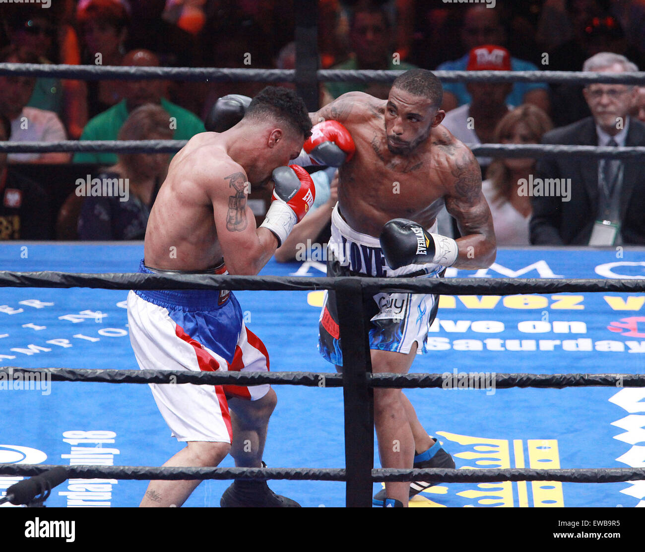 Las Vegas, Nevada, USA. 22nd June, 2015. Boxers J'Leon Love and Jason ...