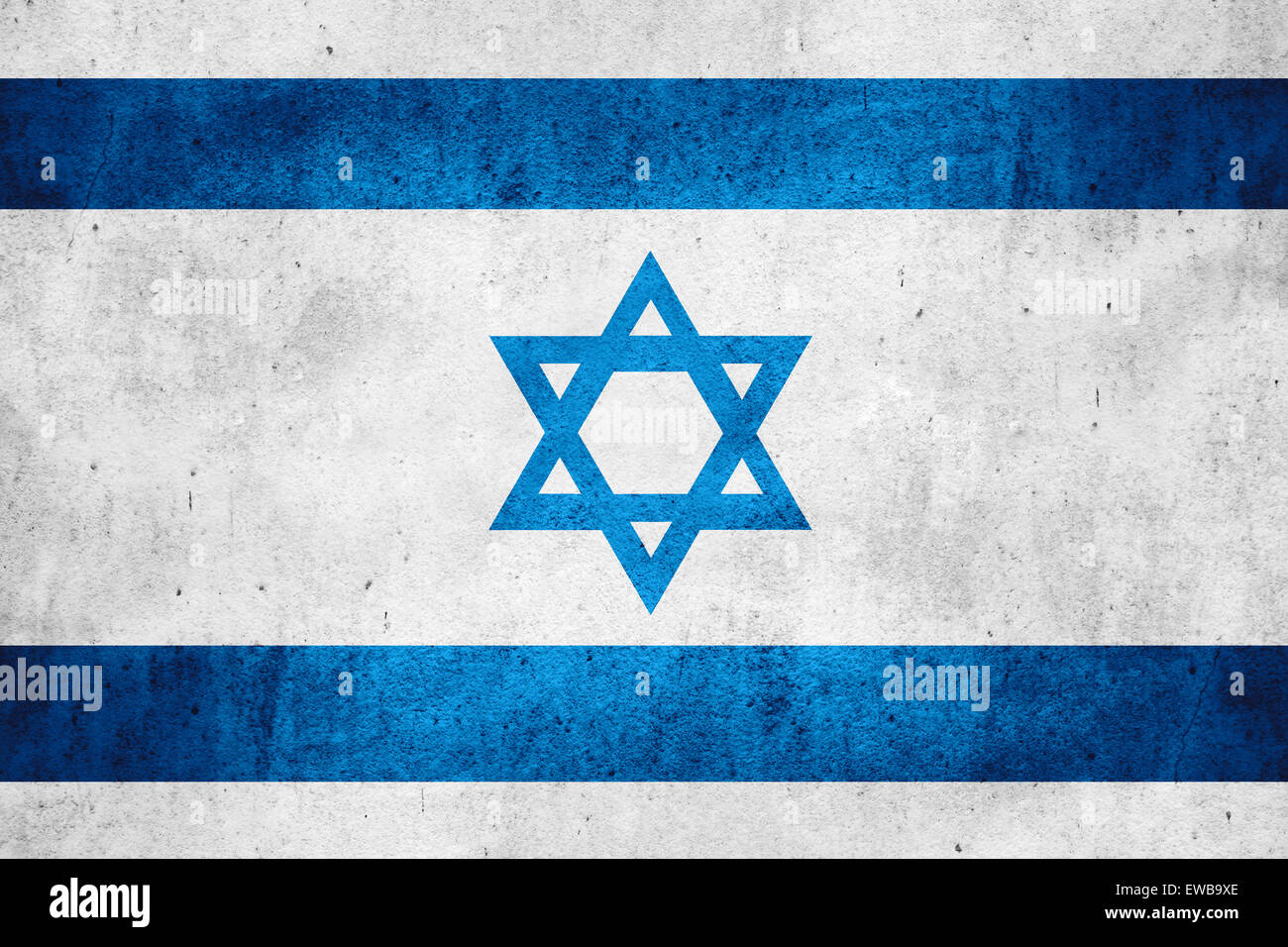 flag of Israel or Israeli banner on rough pattern texture background ...