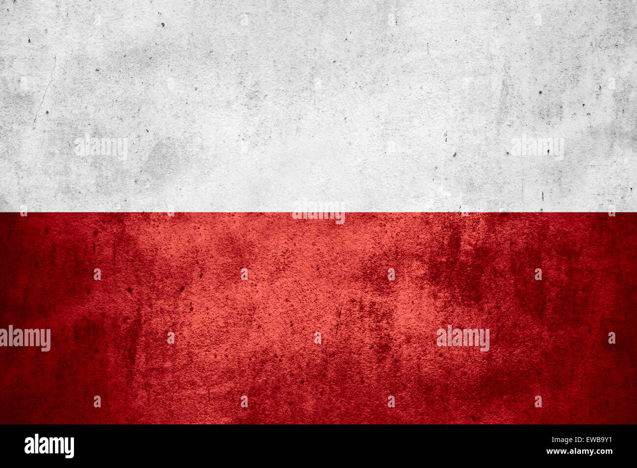 flag of Poland or Polish banner on rough pattern texture background ...