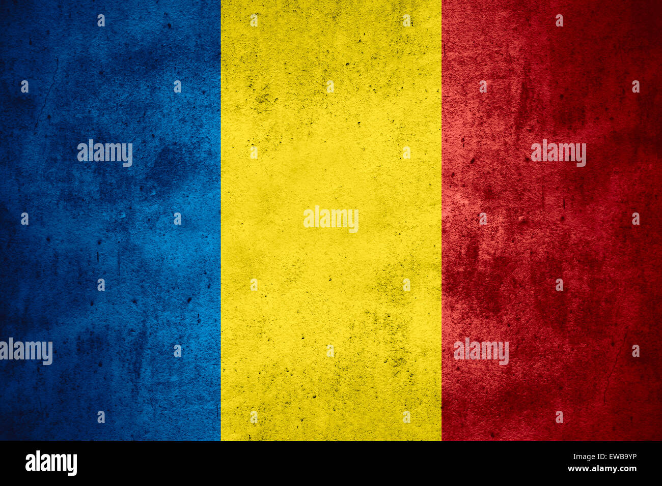 flag of Chad or banner on rough pattern texture background Stock Photo ...