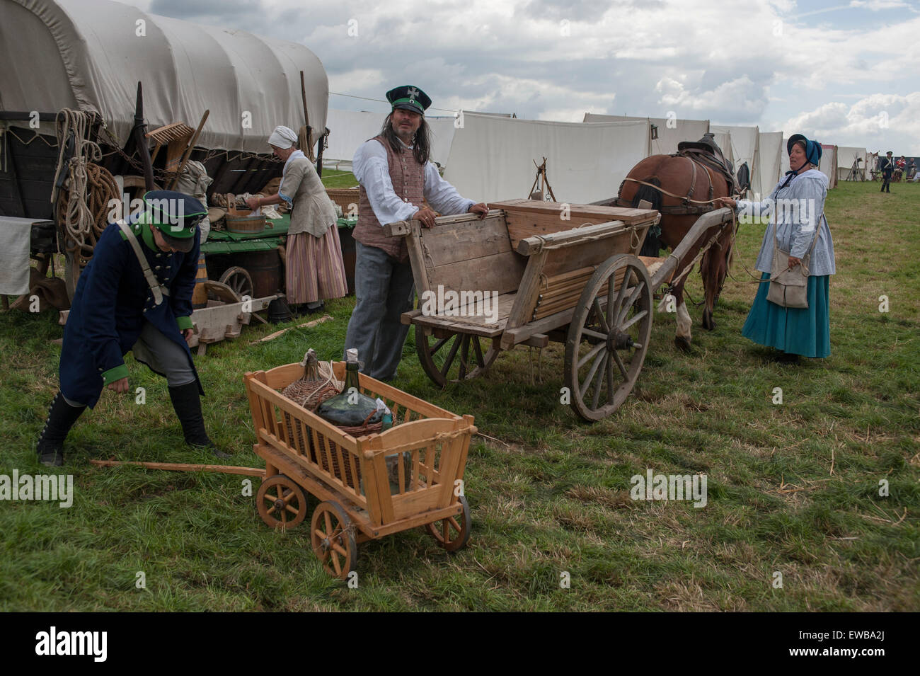 Spectacular reenactment of the Battle of Waterloo on the original ...