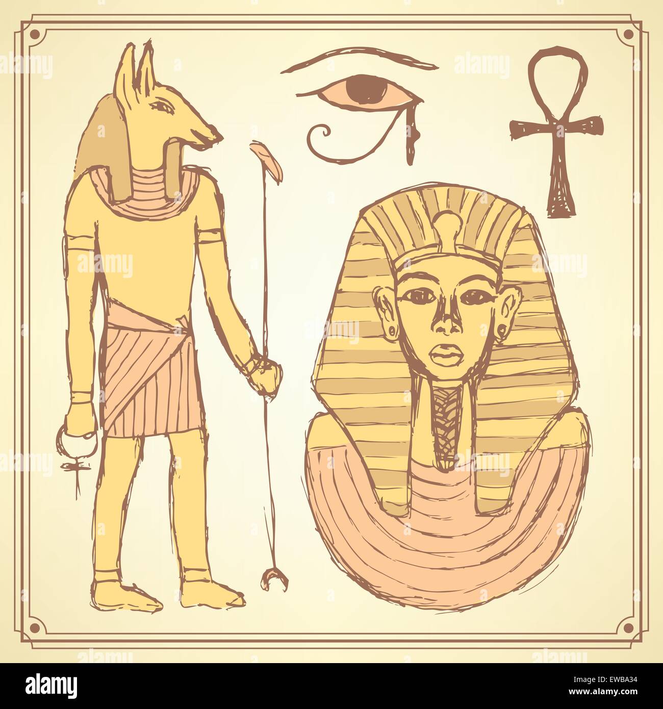 Egyptian Line Drawings Egyptian Lady Juliette's Drawings