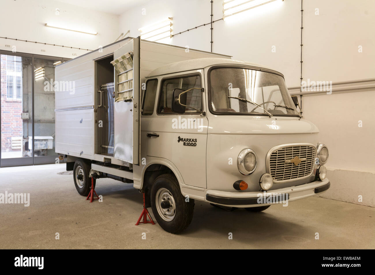 Prison transport van, former Stasi prison, Hohenschönhausen Memorial ...