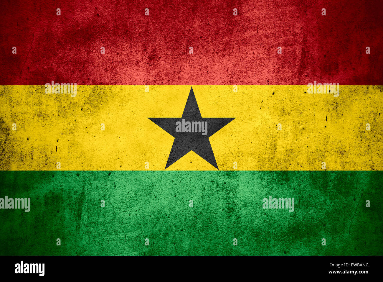 flag of Ghana or banner on rough pattern texture background Stock Photo ...