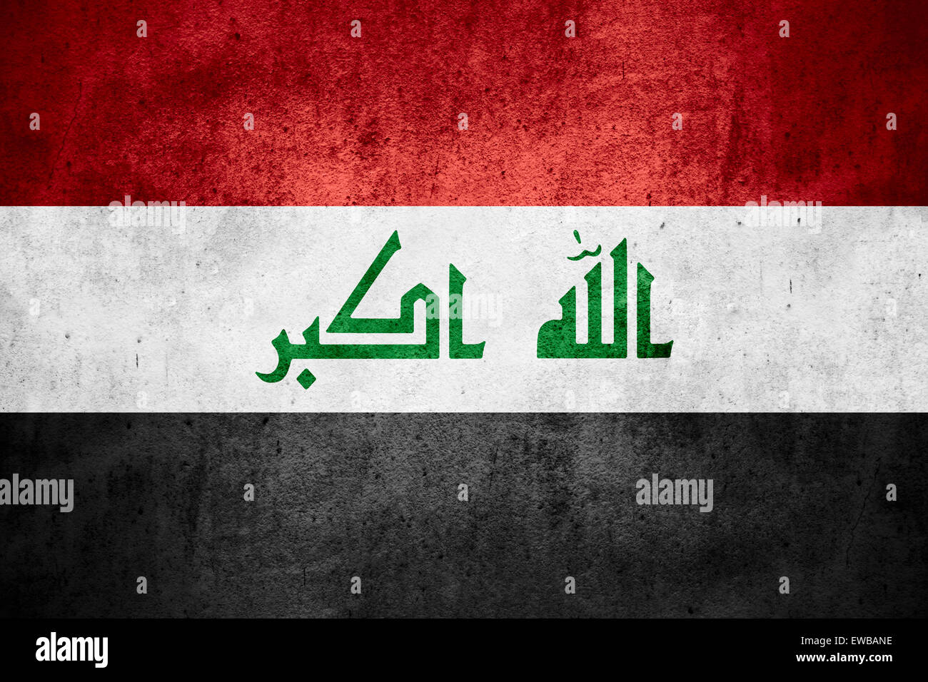 flag of Iraq or Iraqi banner on rough pattern texture background Stock ...