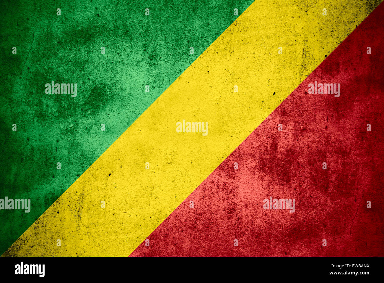 flag of Congo or Congolese banner on rough pattern texture background ...