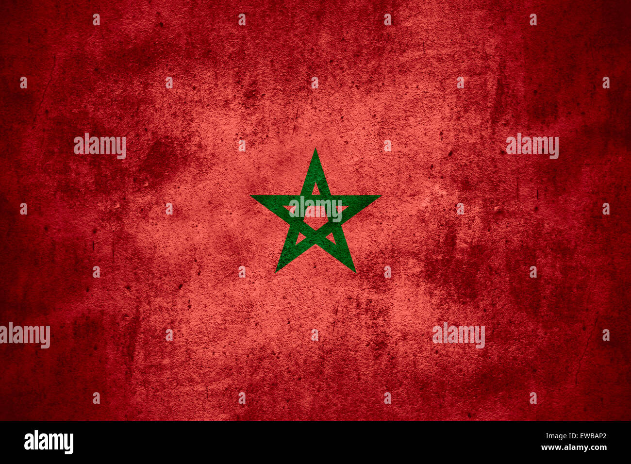 flag of Morocco or Moroccan banner on rough pattern texture background ...