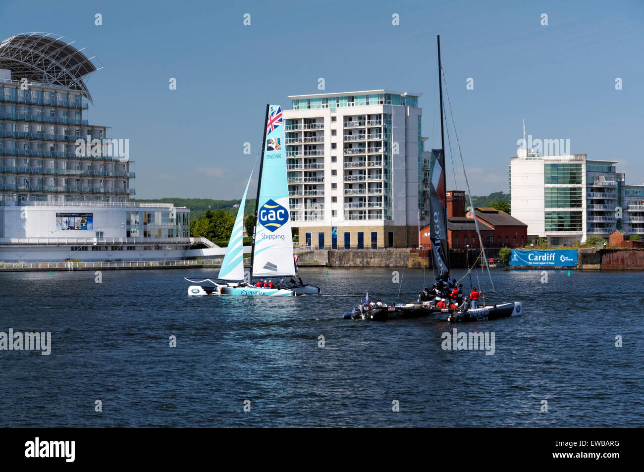 Extreme Sailing event, Cardiff Bay, Cardiff, Wales, UK Stock Photo - Alamy