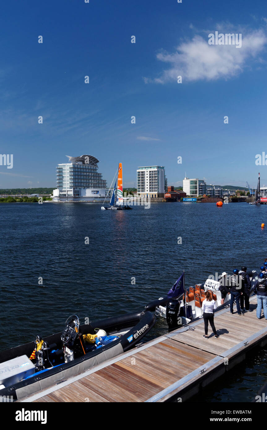 Extreme Sailing event, Cardiff Bay, Cardiff, Wales, UK Stock Photo - Alamy