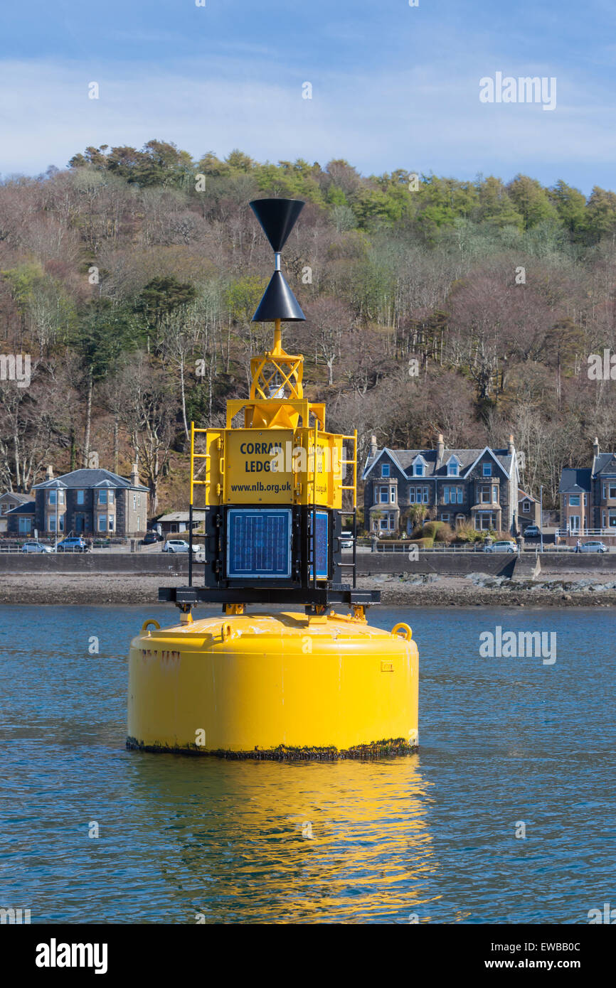 Corran Ledge buoy, west cardinal marker Stock Photo - Alamy