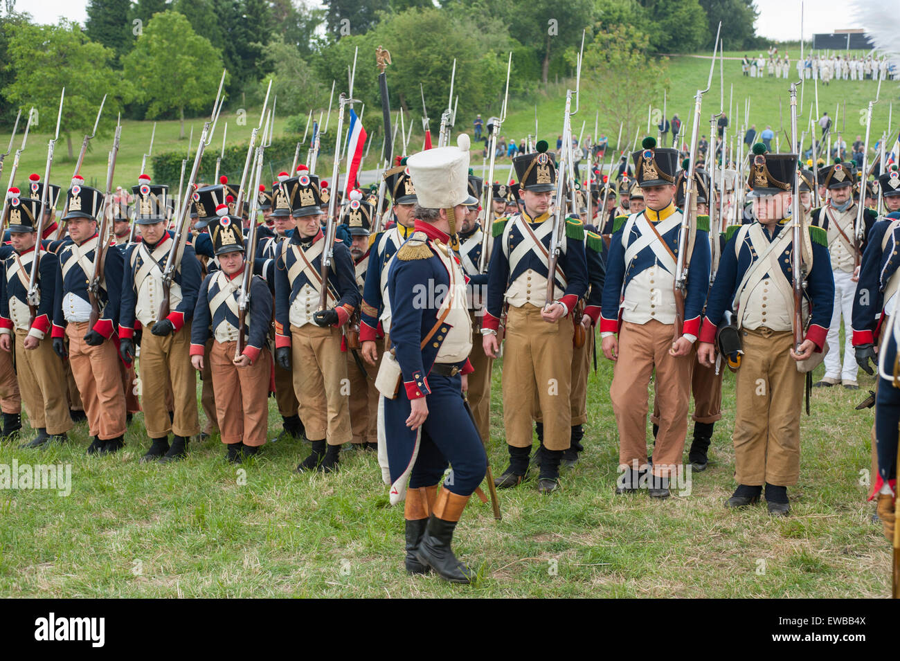 Spectacular reenactment of the Battle of Waterloo on the original ...